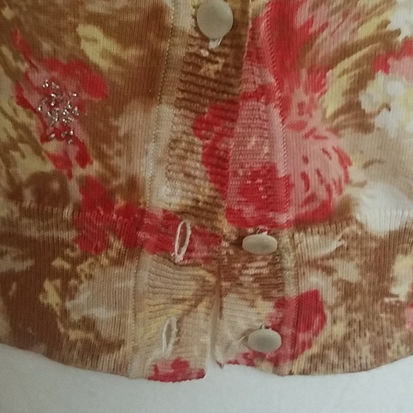 Talbots | Sweaters | Talbots Beaded Floral Cardigan | Poshmark